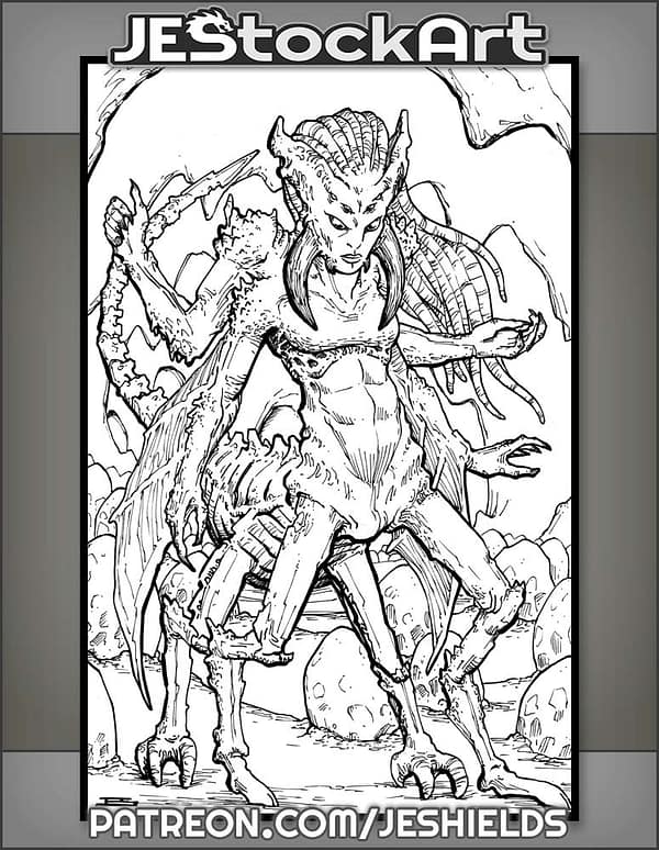 SciFi - Alien Queen With Eggs In Lair | Jeshields.com