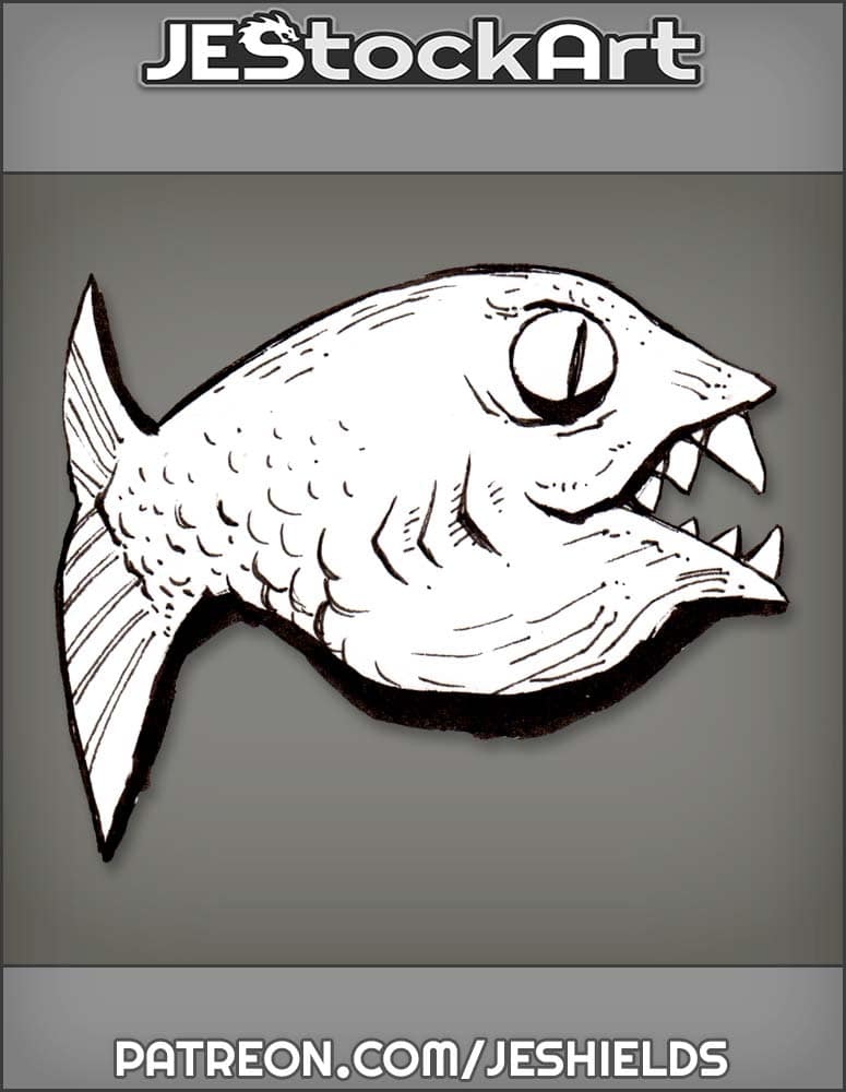 Fantasy - Finless Fish With Sharp Teeth | Jeshields.com