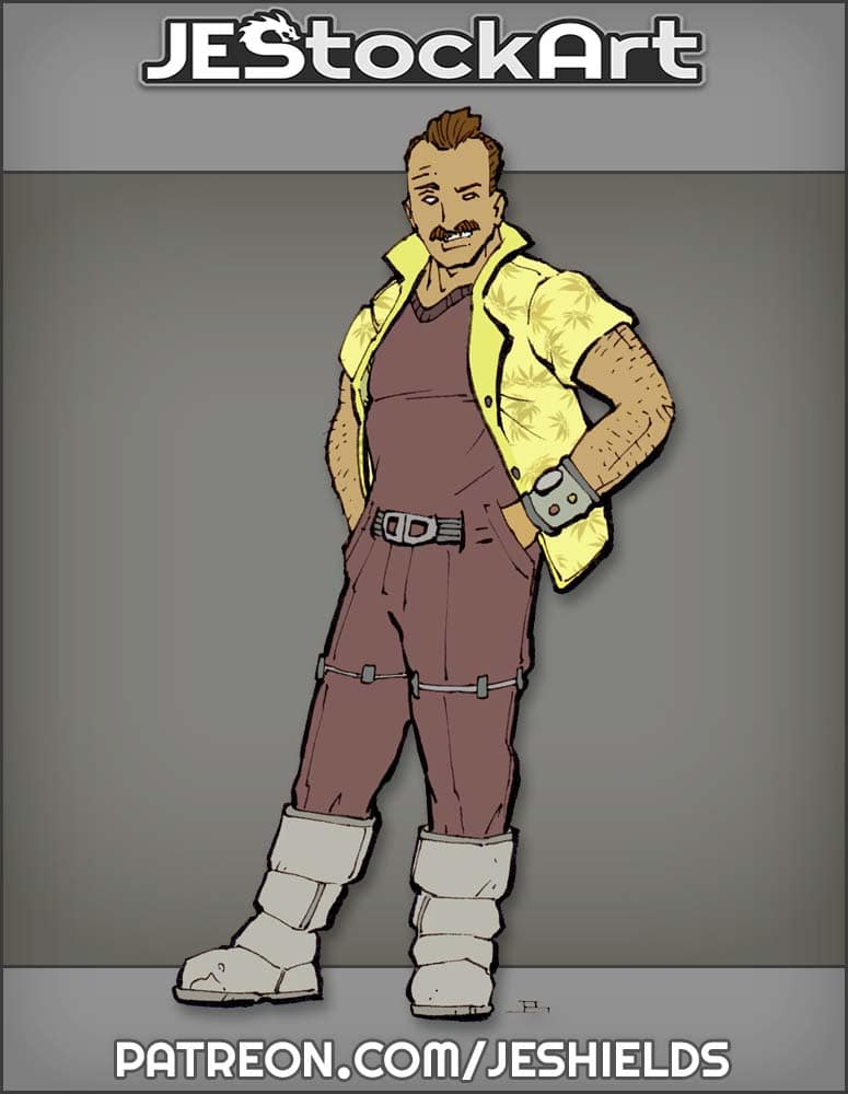 SciFi - Edgar Engineer With Hawaiian Shirt - CNB | Jeshields.com