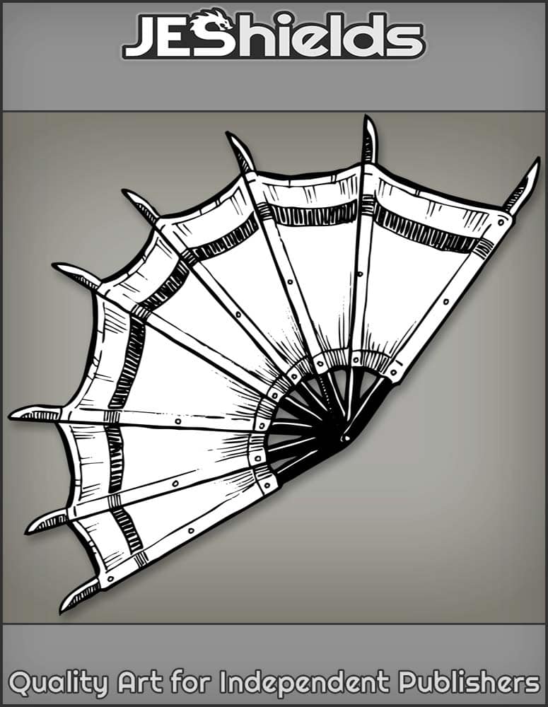 Fantasy - Steel Fan Weapon with Blades - INB | Jeshields.com