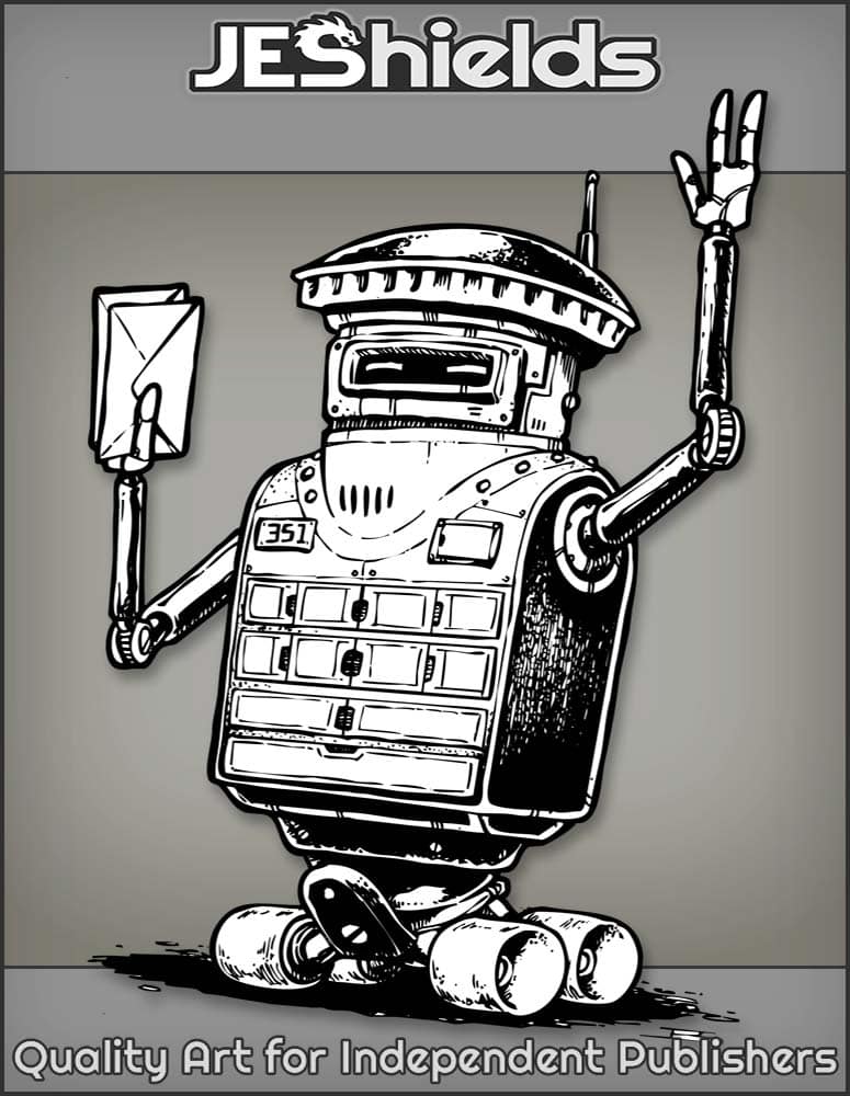 SciFi - Android Postman Robot with Mail - INB | Jeshields.com