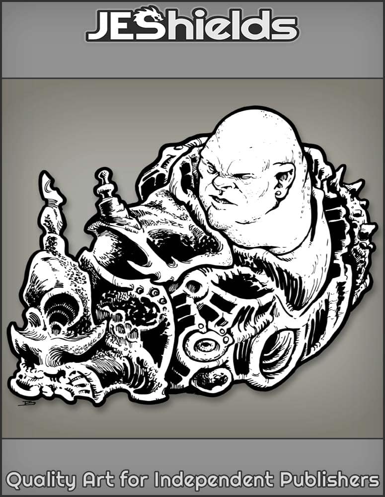 Fantasy - Large Bald Humanoid in Aquatic Armor - INB | Jeshields.com