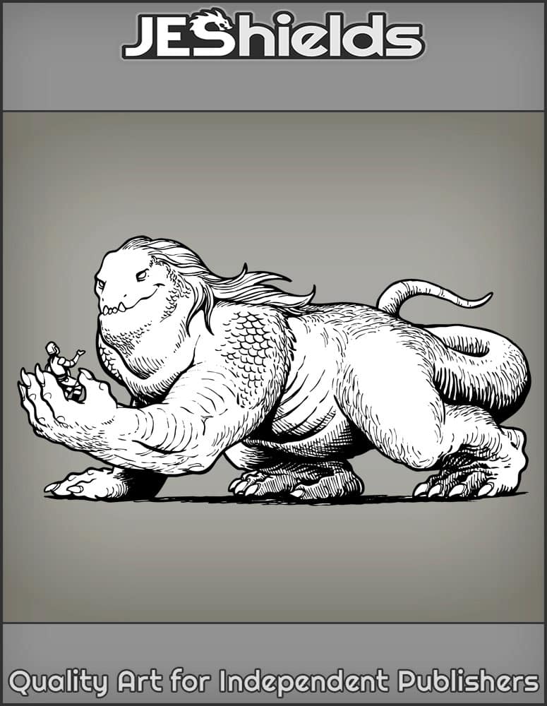 Fantasy - Giant Reptilian Ape with Marsupial Pouch - INB | Jeshields.com