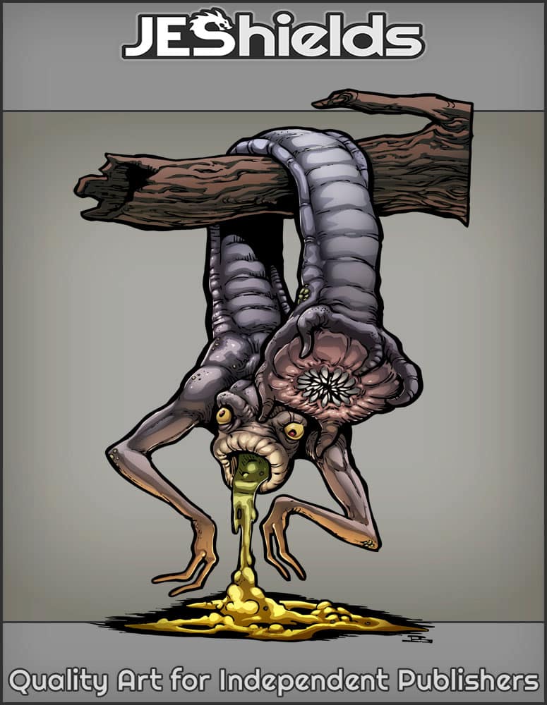 Fantasy - Vomiting Alien Hanging Over a Branch - CNB | Jeshields.com