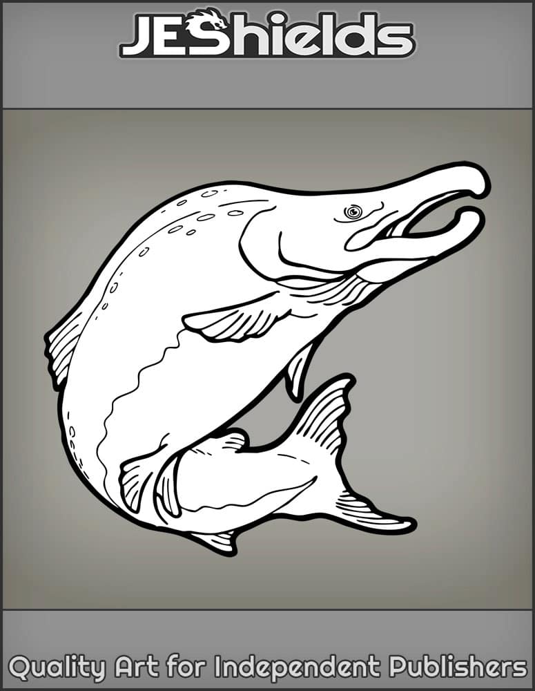 Modern - King Salmon Fish Leaping - INB | Jeshields.com