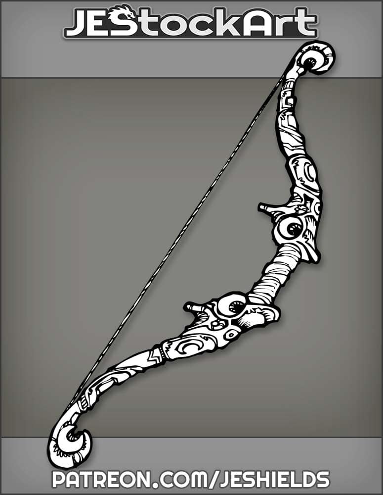 Fantasy - Lunar Longbow With Moon Enscriptions - INB | Jeshields.com