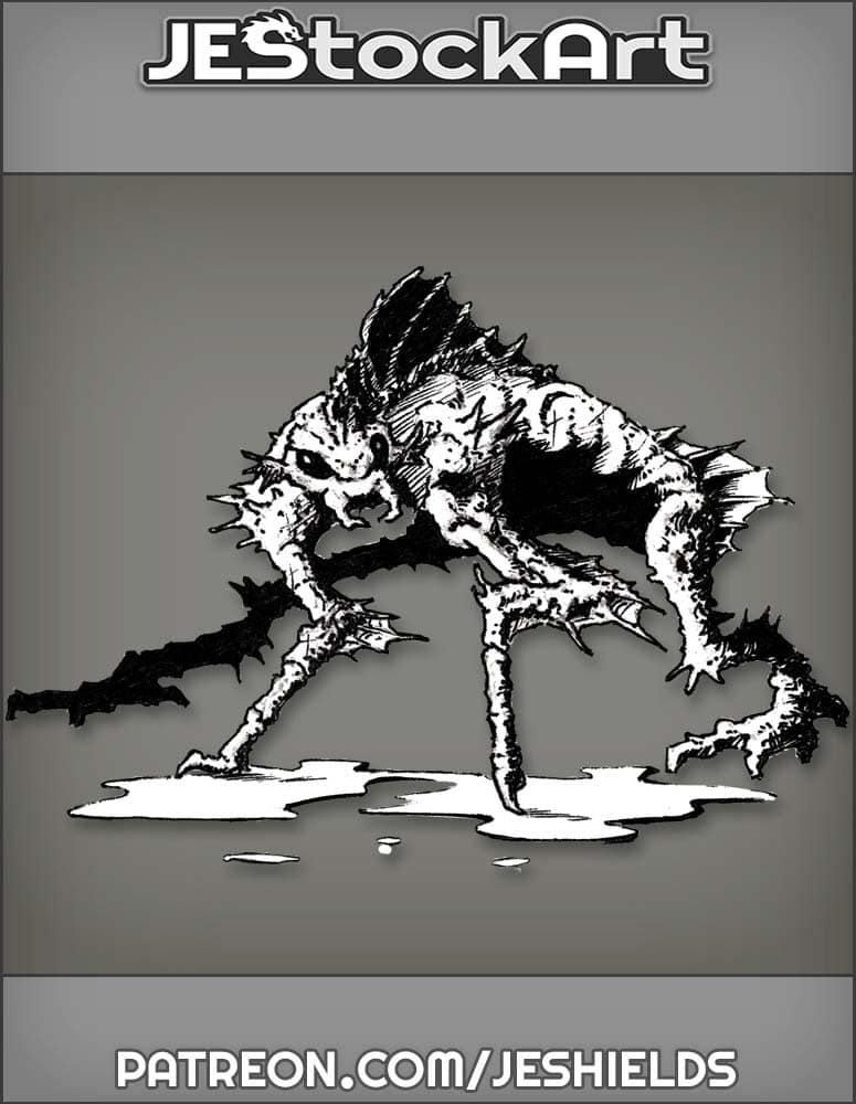 Fantasy - Dungeon Crawler Insect on a Blood Puddle | Jeshields.com