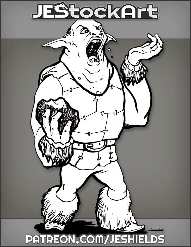 Fantasy - Ogre Eating Bread While Walking | Jeshields.com