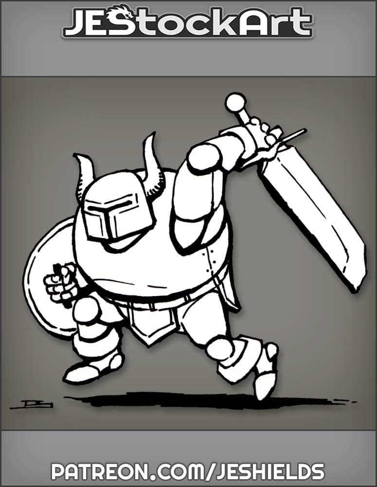 Fantasy - Silly Adventure Knight With Sword | Jeshields.com