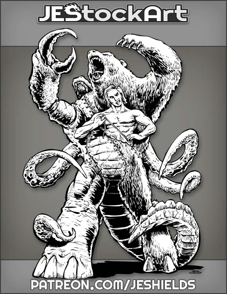 Fantasy - Amalgamated Monster From Flesh Weaving Mage - INB | Jeshields.com