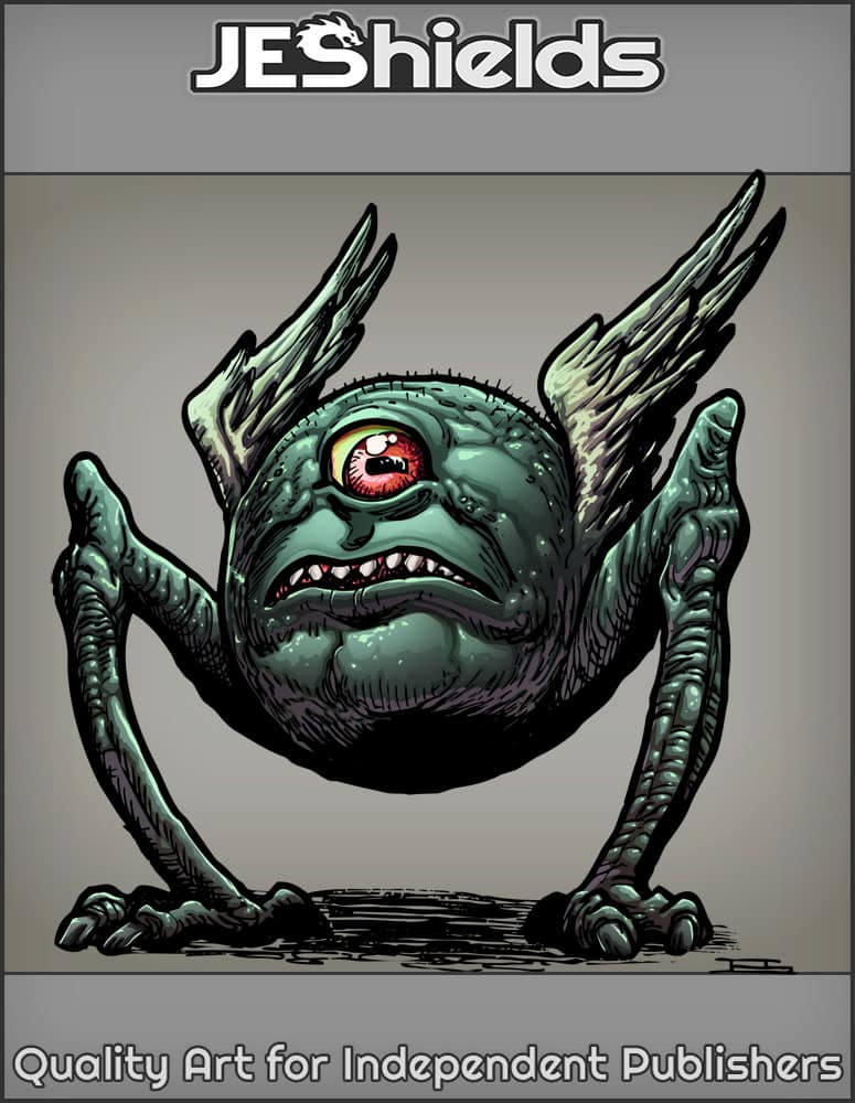 Fantasy - One-Sided Shape Monster with Wings - CNB | Jeshields.com