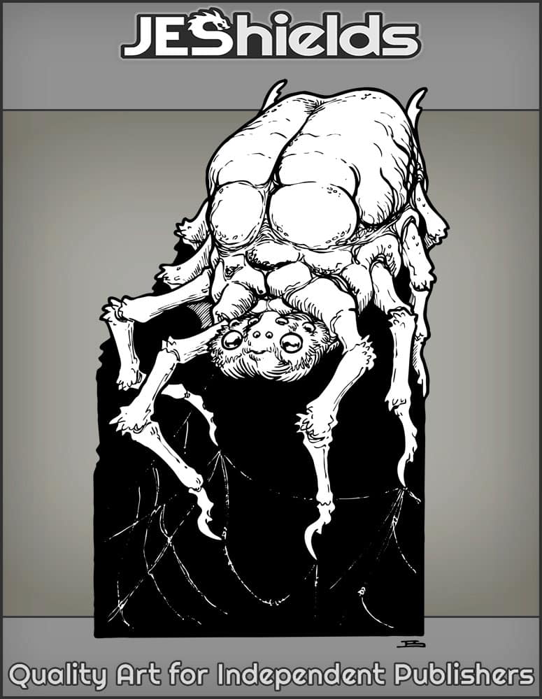 Fantasy - Bulbous Brain Spider with Web - INB | Jeshields.com