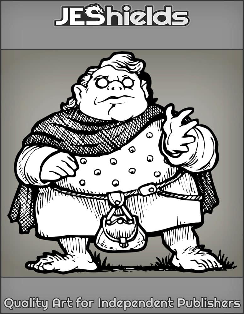 Fantasy - Halfling with Coarse Cloak and Glasses - INB | Jeshields.com