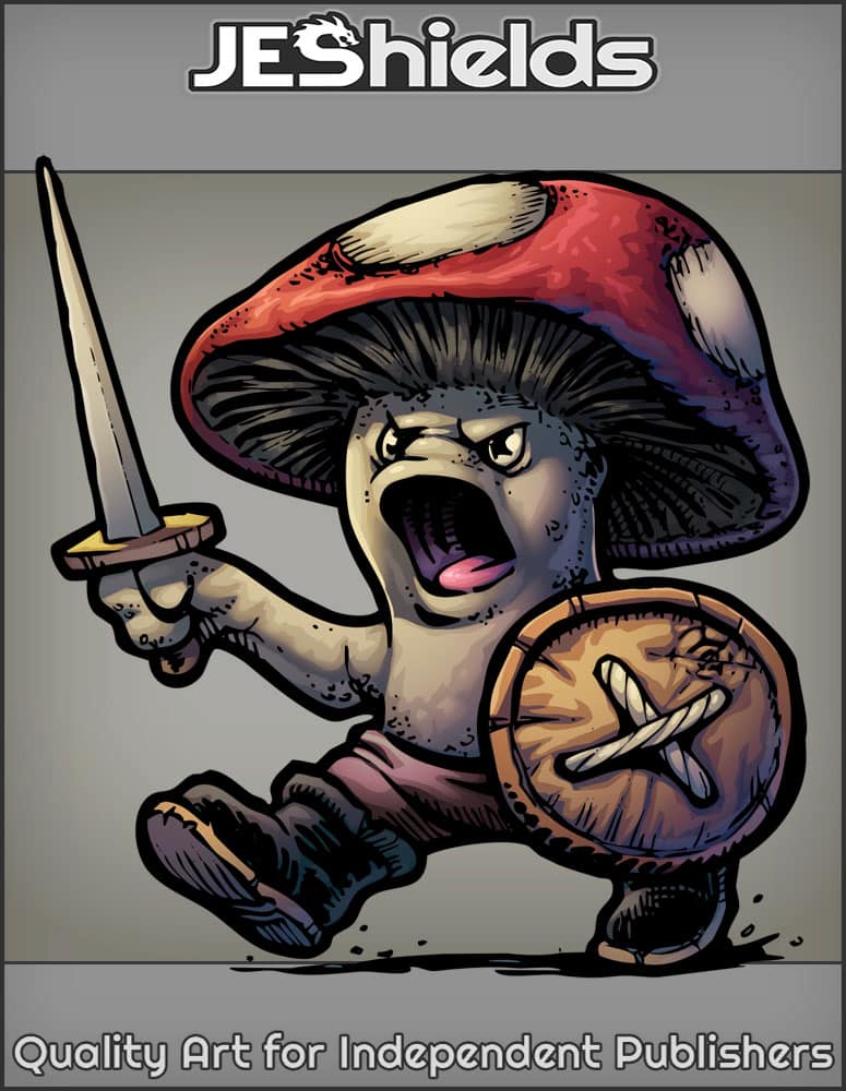 Fantasy - Mushroom Fighter with Button Shield - CNB | Jeshields.com