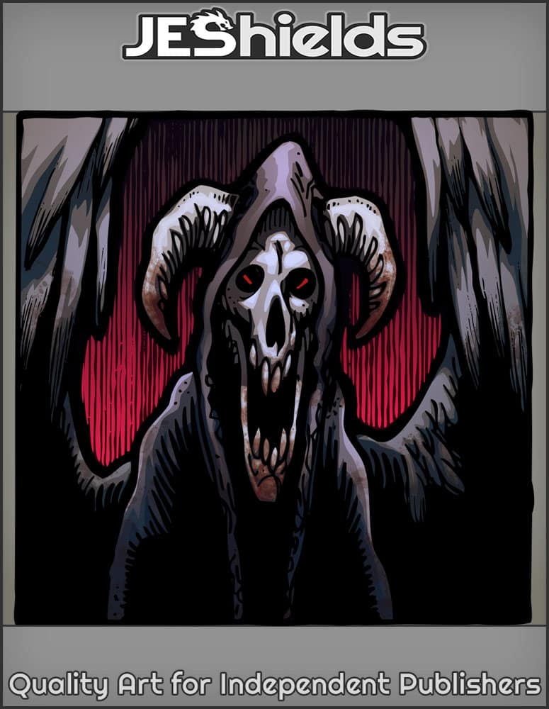 Fantasy - Winged Skull Death Angel with Horns - CNB | Jeshields.com