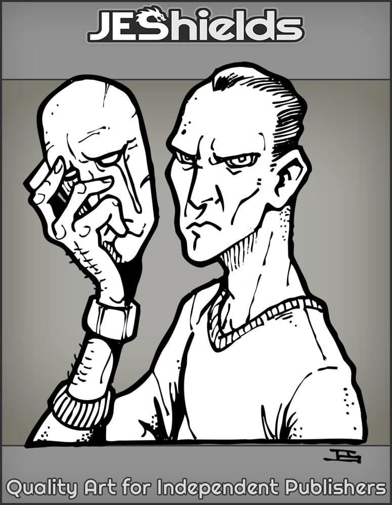 Modern - Angry Actor with Sad Mask - INB | Jeshields.com