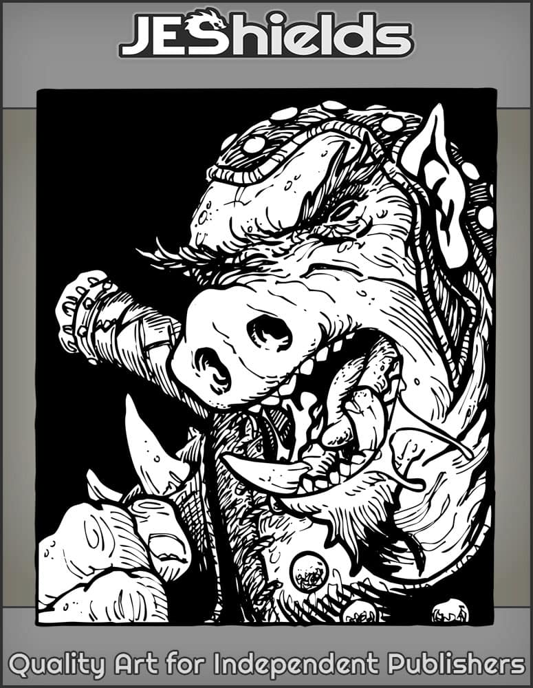Fantasy - Pig-Faced Orc with Broken Tusk - INB | Jeshields.com