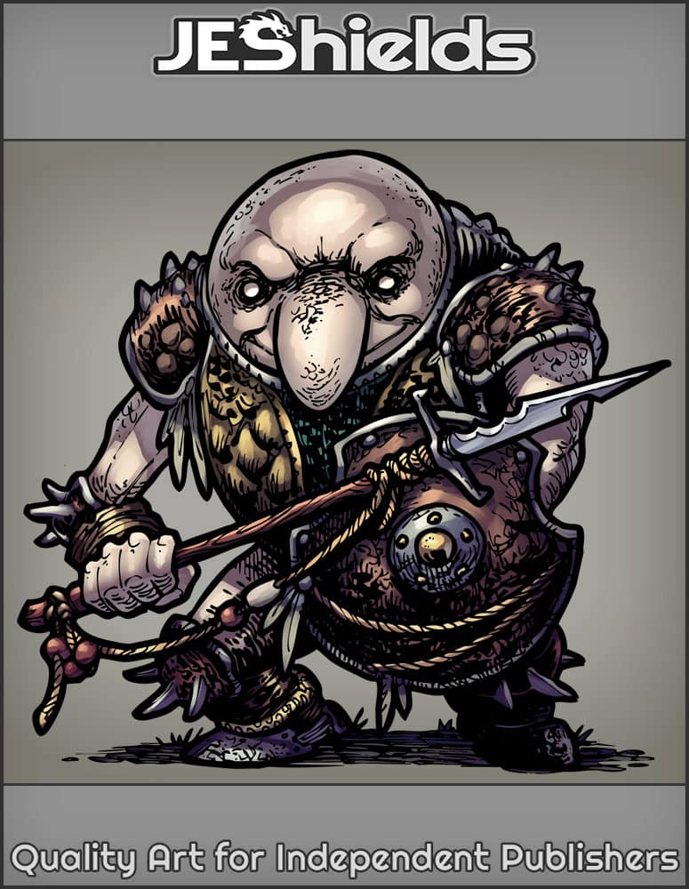 Fantasy - Large-Nosed Fighter with Spear - CNB | Jeshields.com