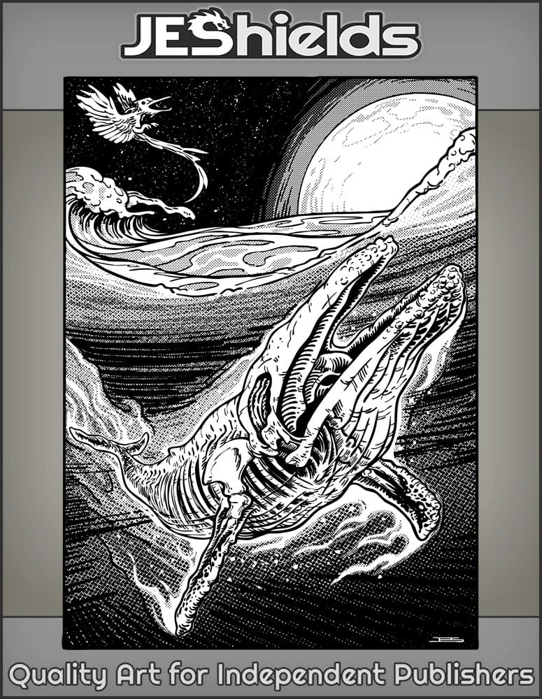 Fantasy - Flaming Ghost Whale - IWB | Jeshields.com